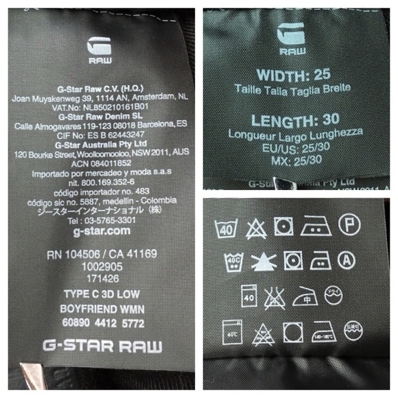 G-Star | Jeans | Gstar Boyfriend Black Arc Leg Jean Size 25 | Poshmark